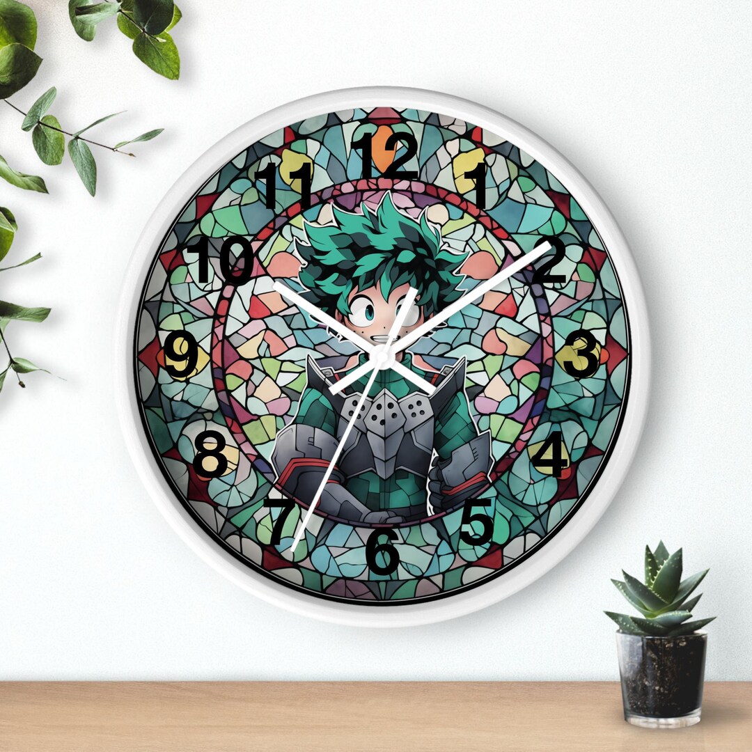 Anime Wall Clock Izuku, Japanese Anime Clock, Manga Decor, Otaku Gift ...