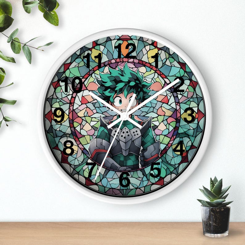 Anime Wall Clock Izuku, Japanese Anime Clock, Manga Decor, Otaku Gift ...