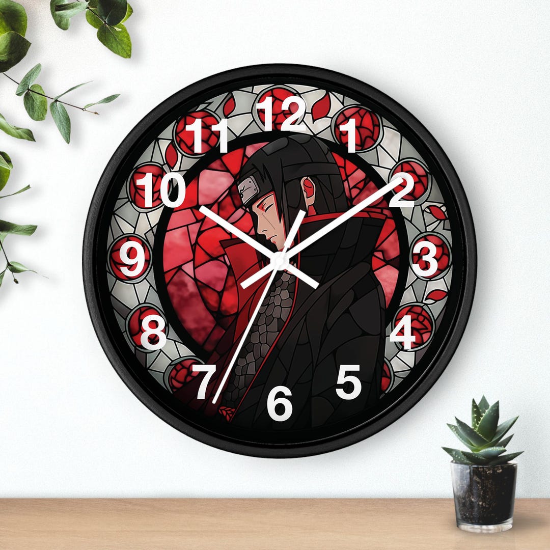 Anime Wall Clock Itachi, Japanese Anime Clock, Manga Decor, Otaku Gift ...