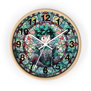 Anime Wall Clock Izuku, Japanese Anime Clock, Manga Decor, Otaku Gift ...