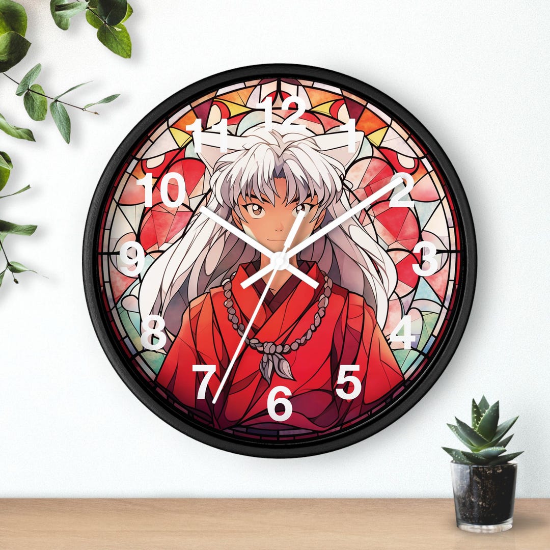 Anime Wall Clock Inuyasha, Japanese Anime Clock, Manga Decor, Otaku ...