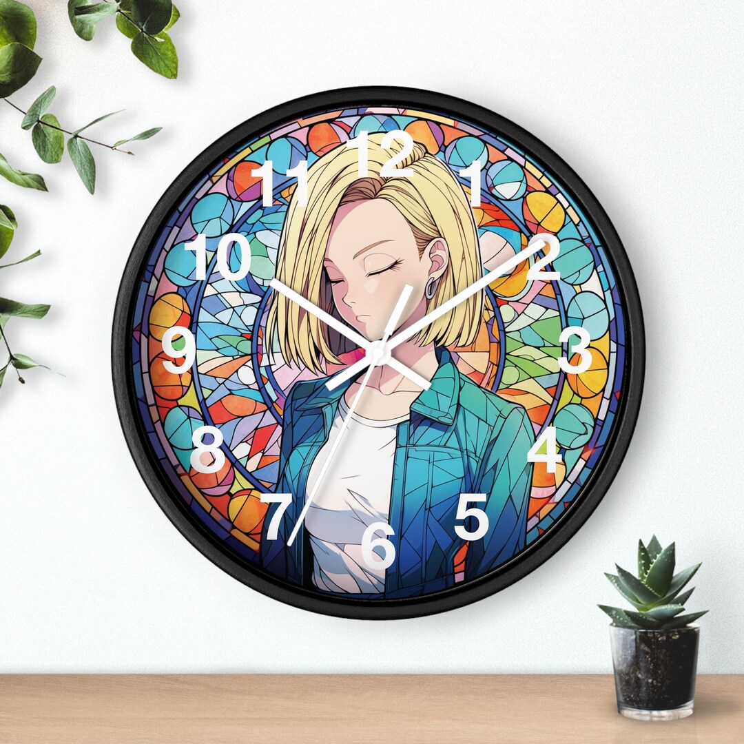 Anime Wall Clock Android 18, Japanese Anime Clock, Manga Decor, Otaku ...