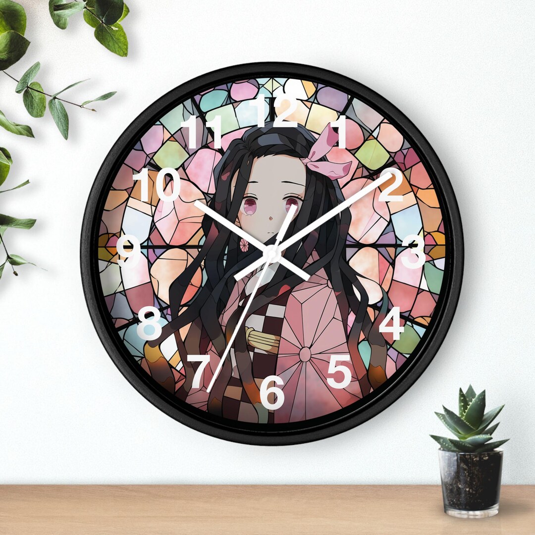 Anime Wall Clock Nezuko, Japanese Anime Clock, Manga Decor, Otaku Gift ...