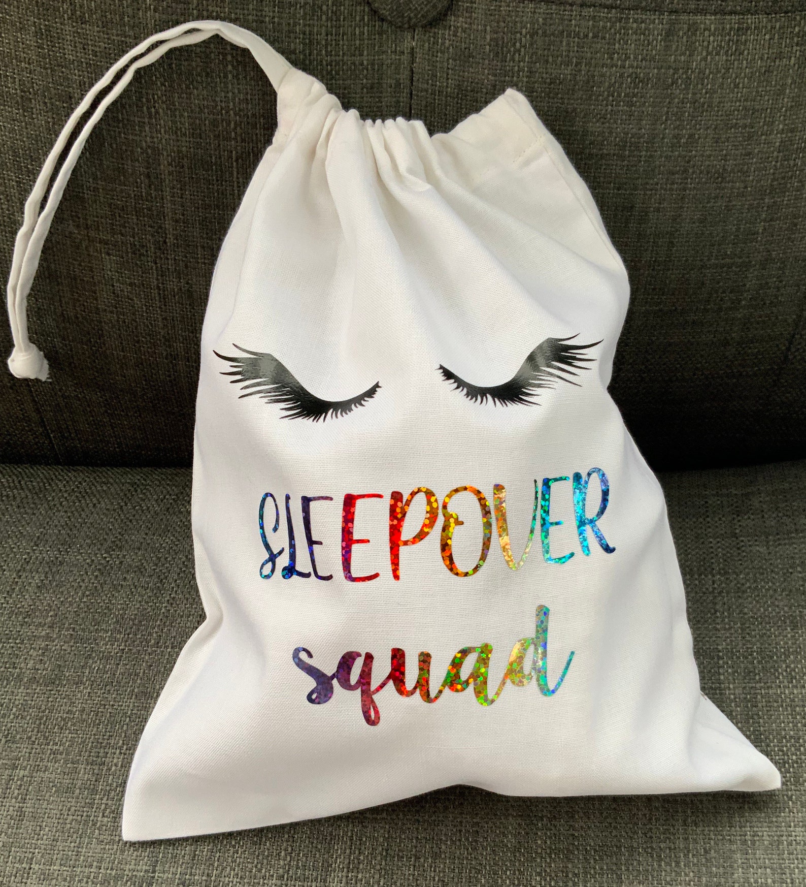 Sleepover Party Cotton Bags. Sleepover Squad Cloth Favour Bags - Etsy