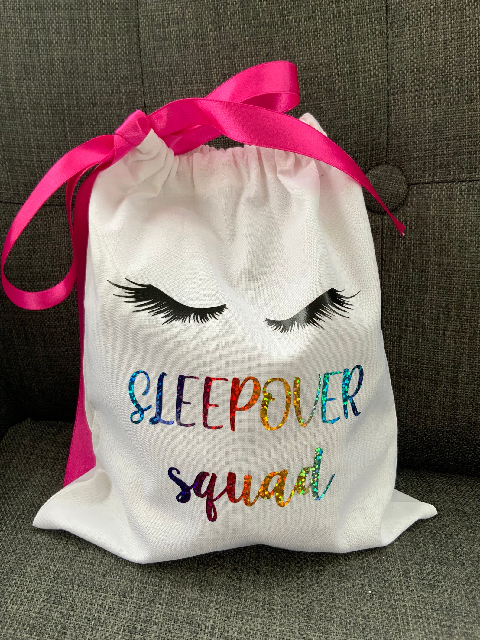 Sleepover Party Cotton Bags. Sleepover Squad Cloth Favour Bags Free ...