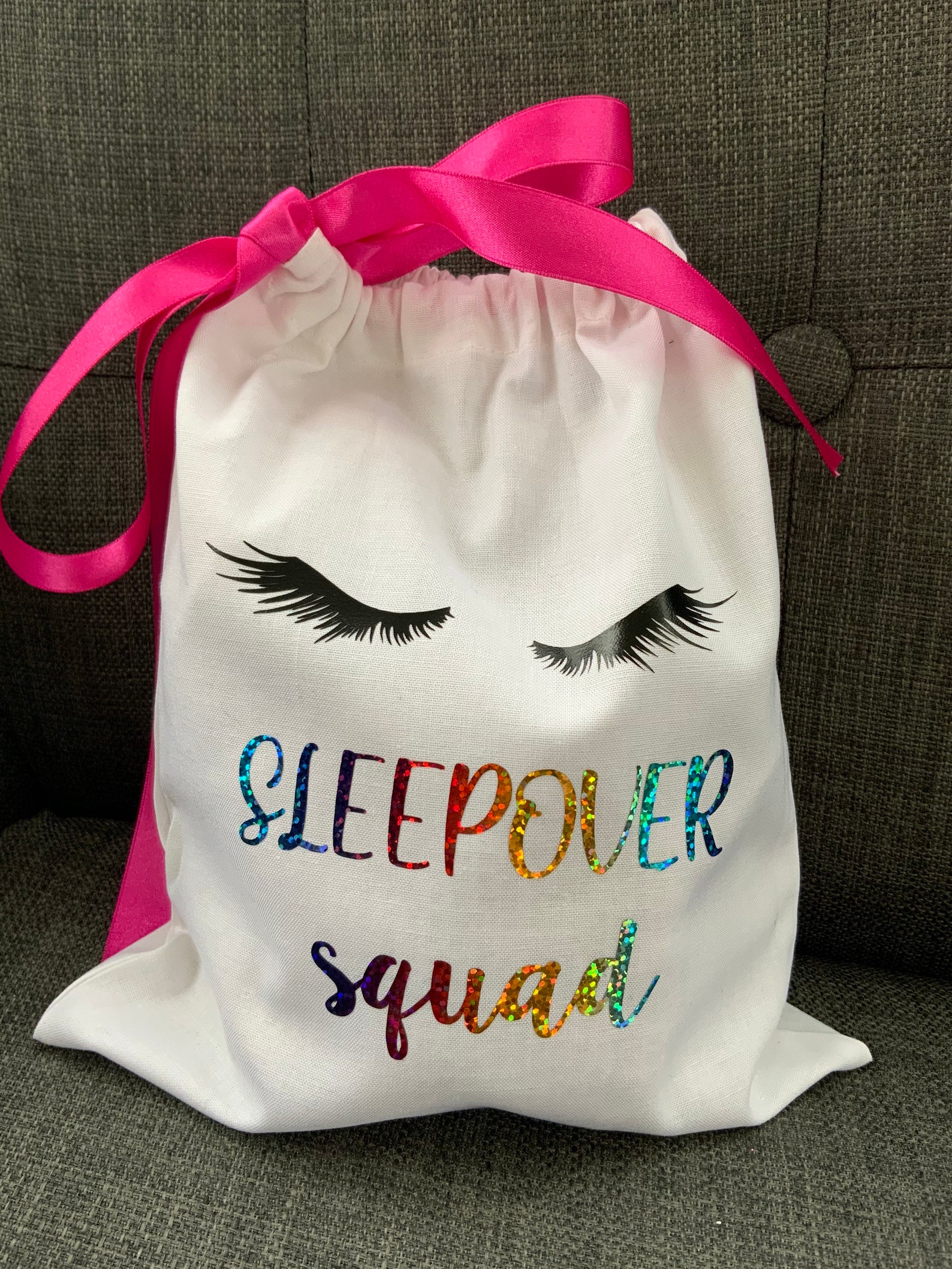 Sleepover Party Cotton Bags. Sleepover Squad Cloth Favour Bags - Etsy