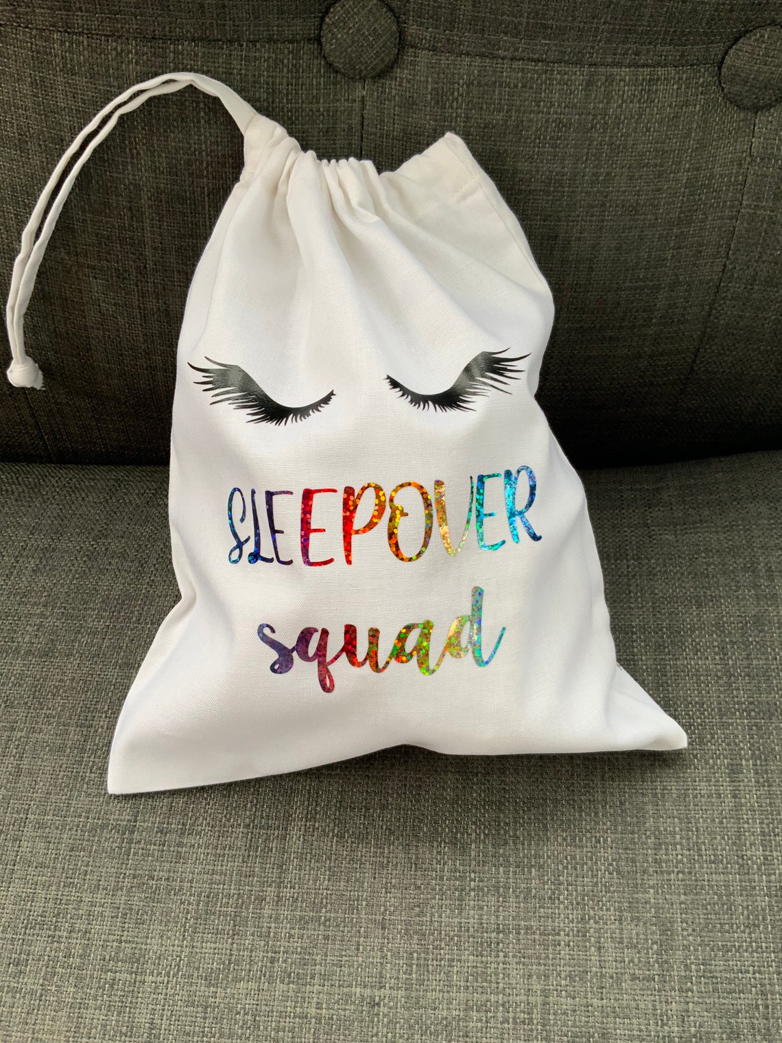 Sleepover Party Cotton Bags. Sleepover Squad Cloth Favour Bags - Etsy