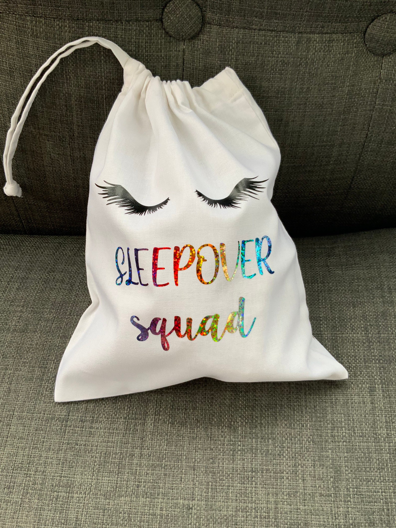 Sleepover Party Cotton Bags. Sleepover Squad Cloth Favour Bags - Etsy