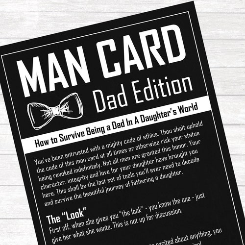 Hilarious Card Father From Daughter Card Gift Idea for Dad | Etsy