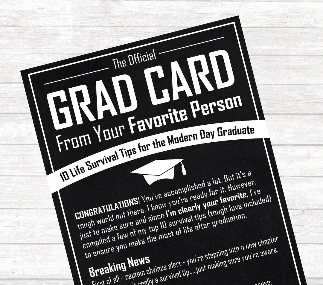 Funny Graduation Card 2024, Funny College Graduation Gift for Him ...