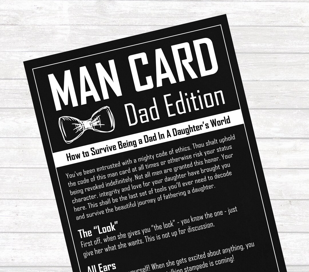 Hilarious Card, Father From Daughter Card, Gift Idea for Dad, Gift for ...