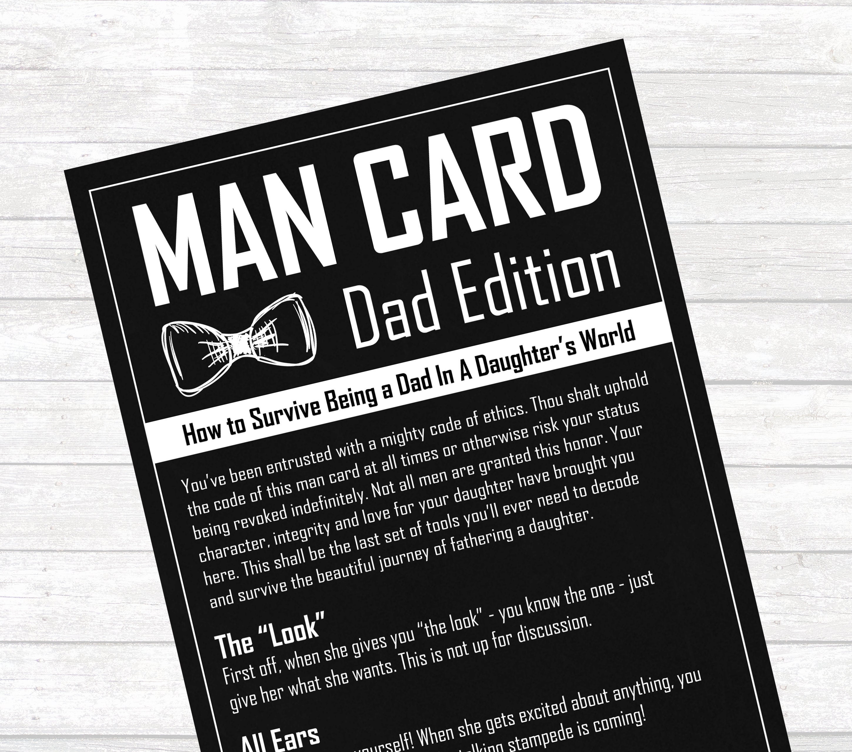 Hilarious Card Father From Daughter Card Gift Idea for Dad | Etsy