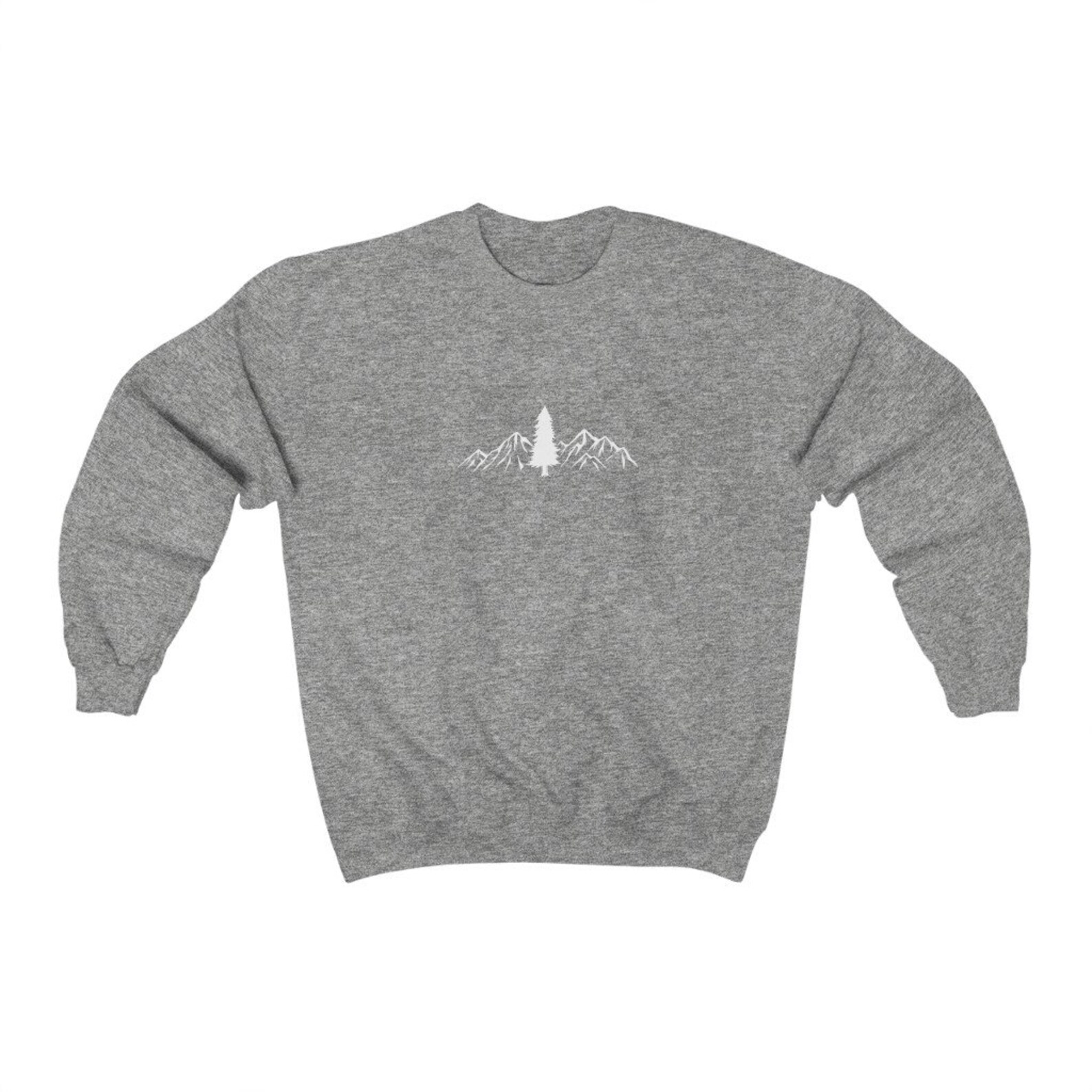 Minimalist Mountains Sweater Vintage Sweatshirt Hiking | Etsy