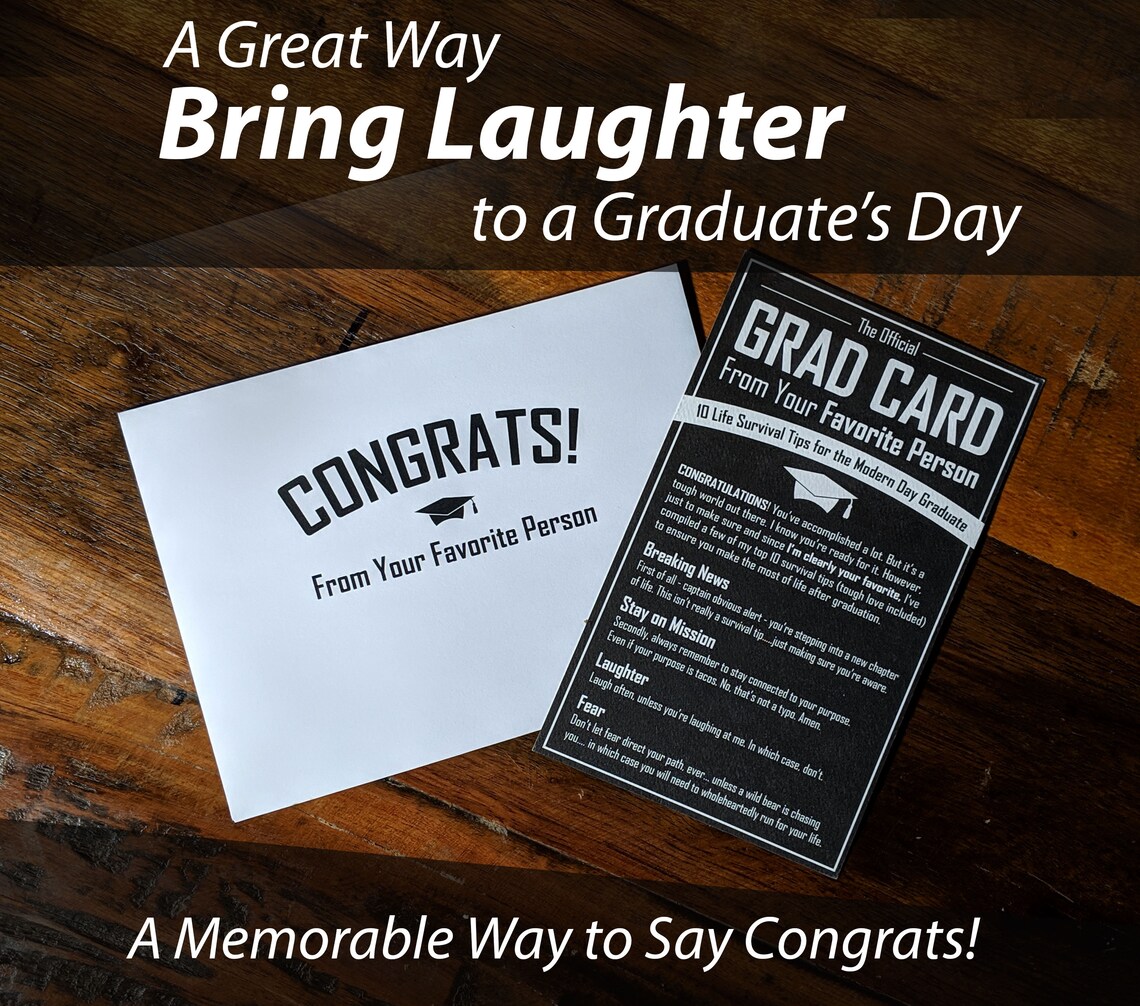 Funny Graduation Card Funny College Graduation Gift for Him | Etsy