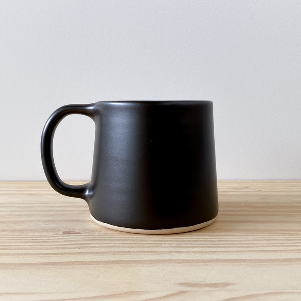 Matte Black Ceramic Mugs - Etsy