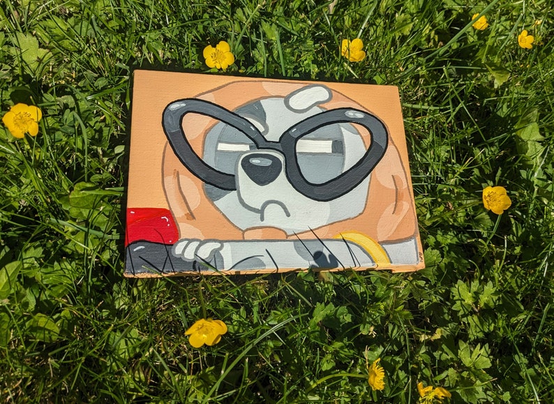 Bluey angry Granny Muffin Acrylic Canvas - Etsy