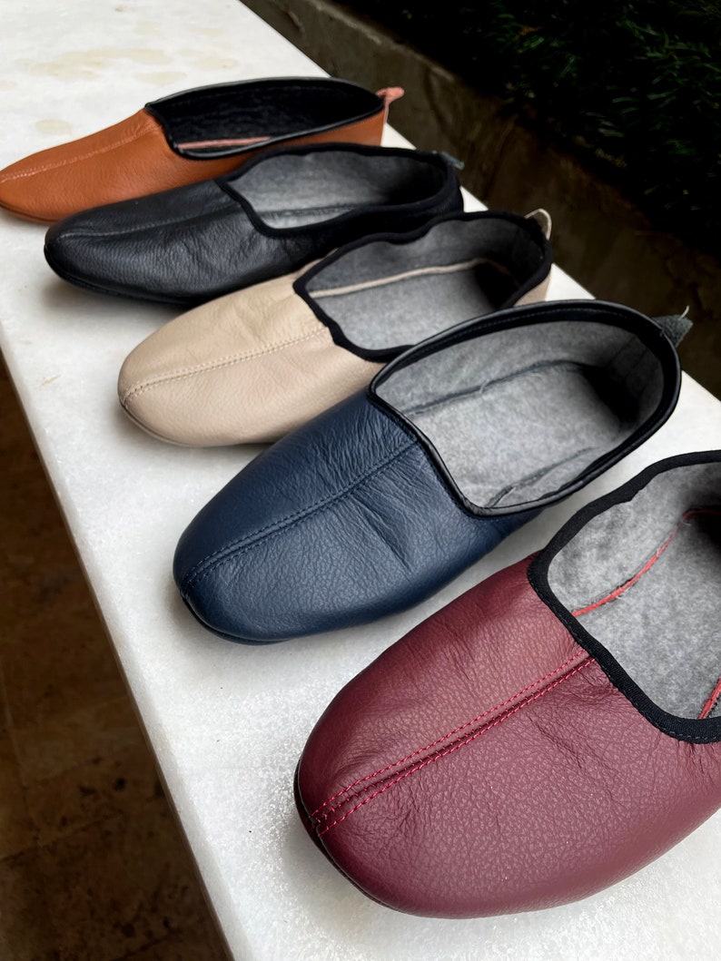 Slippers Islam Mest, Burgundy Winter Socks, Genuine Recycling Leather ...