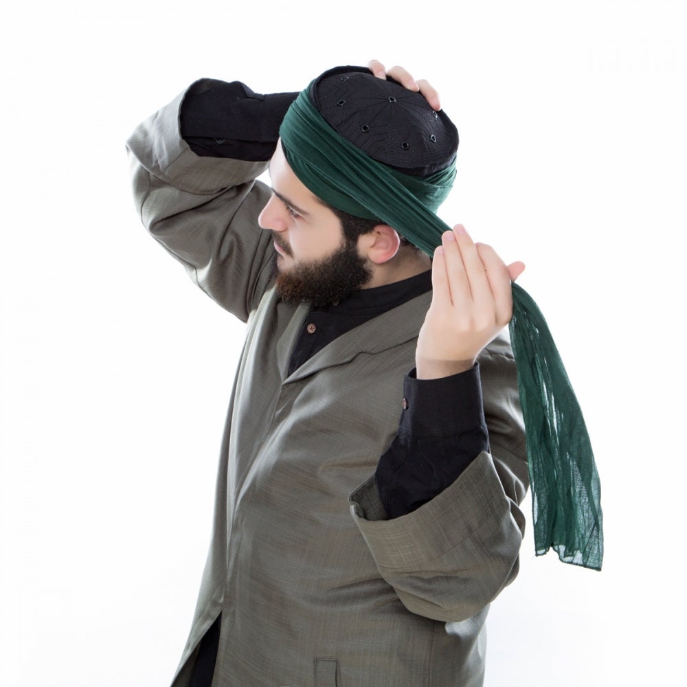 Islamic Turban Cotton White, Black, Green Cloth, Totally Cotton ...