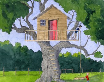 2 Point Perspective Tree House
