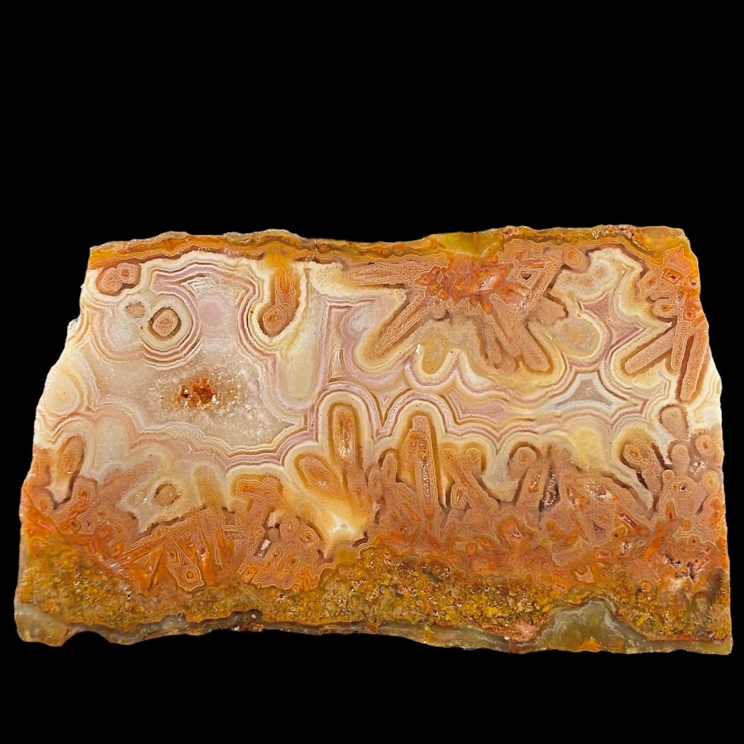 Turkish Agate Slab, Ultra Rare Orange Tube Banded Agate Slice, Agate ...