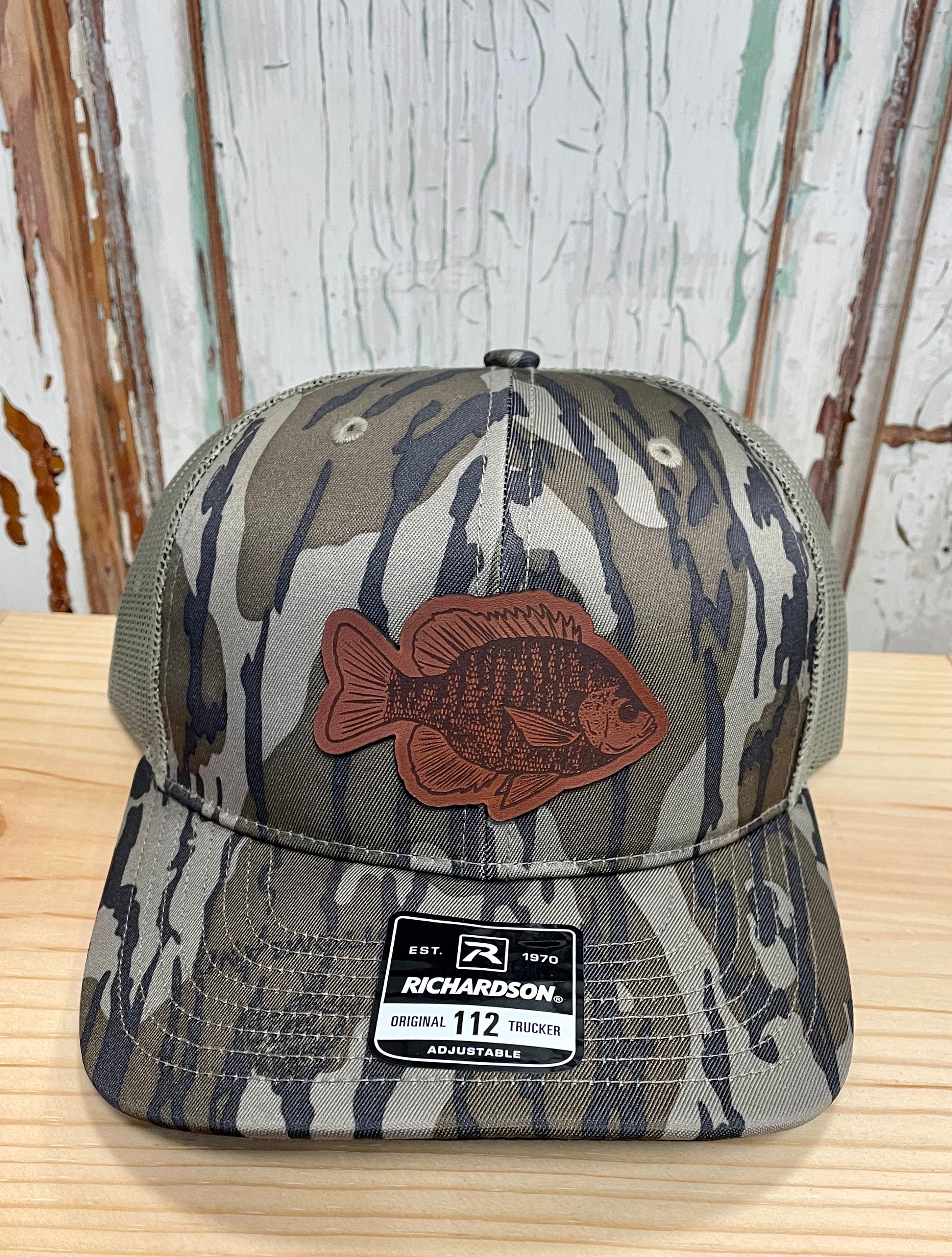 Bluegill Leather Patch Trucker Hat Adjustable Richardson 112 - Etsy