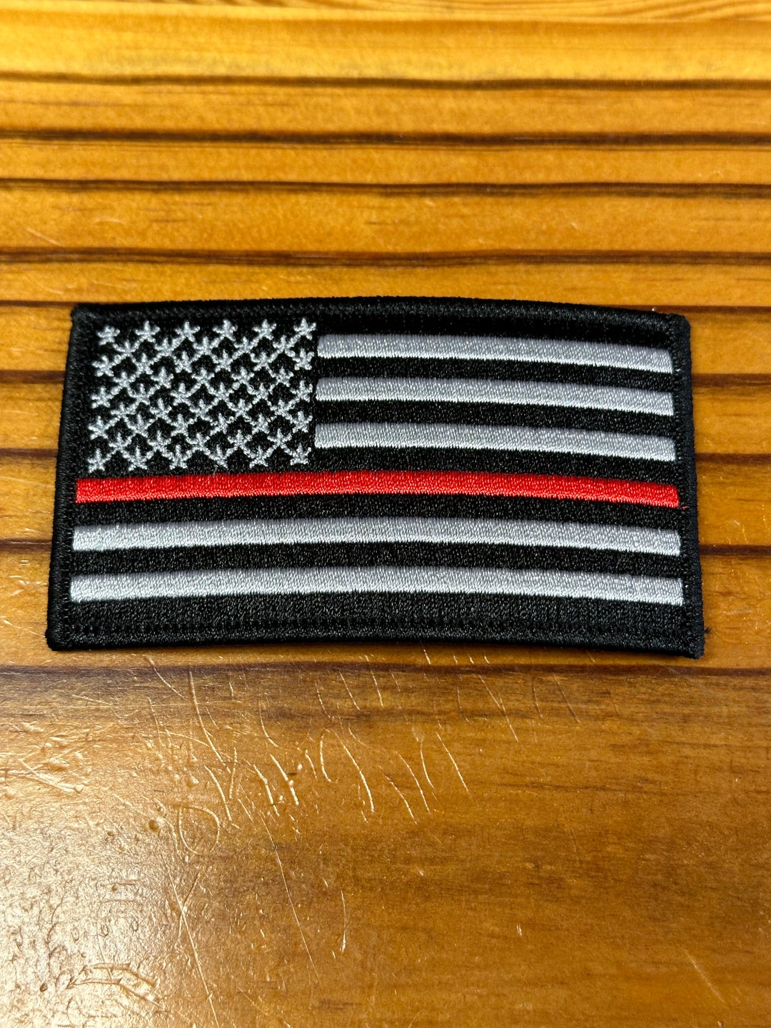 USA Flag Red Line Firefighter Patch 3.50"l X 2.00"h - Etsy