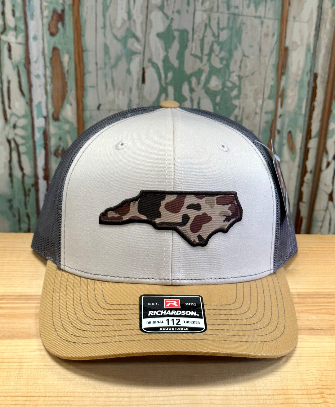 North Carolina Retro Duck Camo Patch Trucker Hat Richardson - Etsy