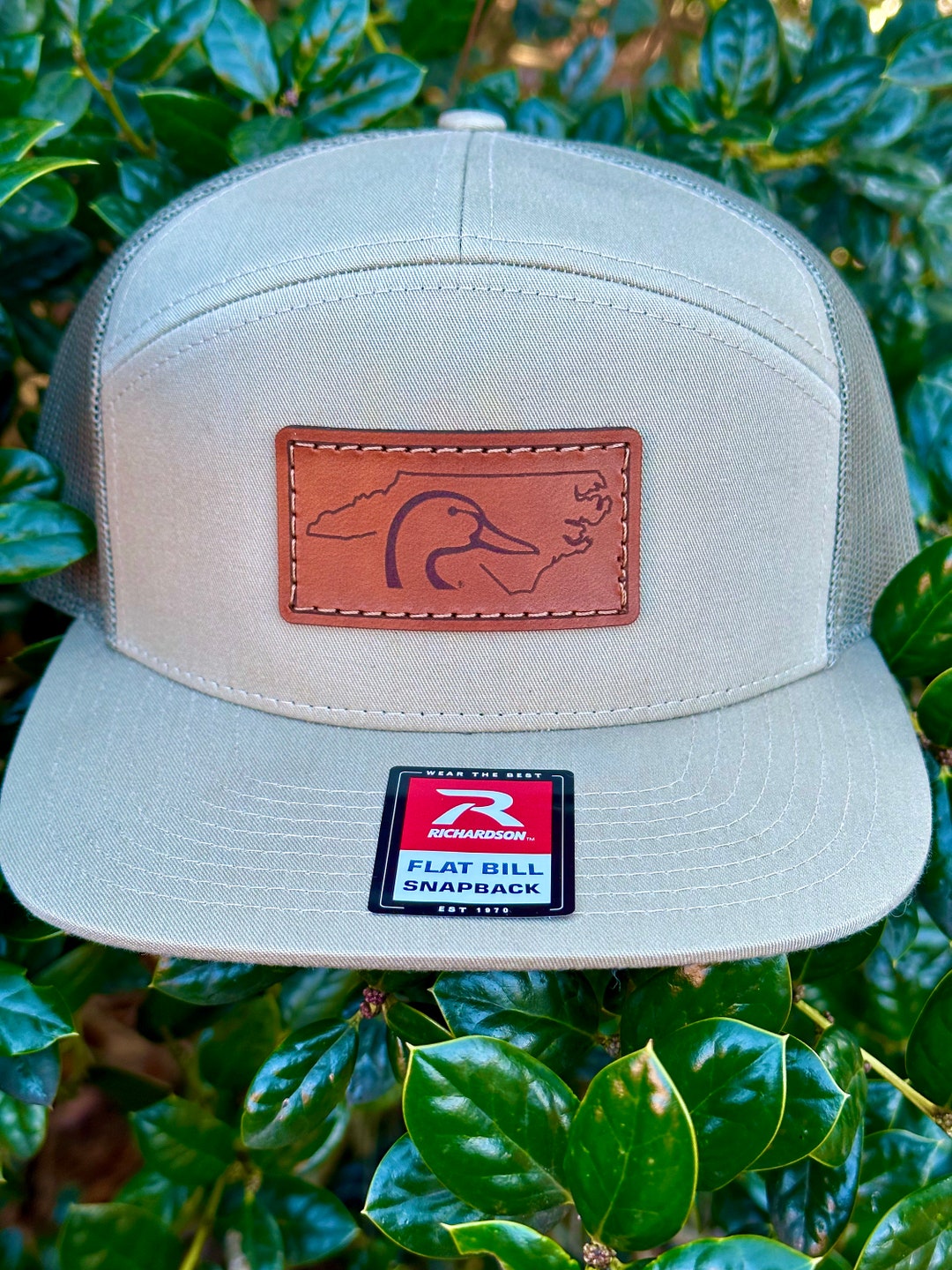 North Carolina Ducks Unlimited Leather Patch Trucker Hat Richardson 168 ...