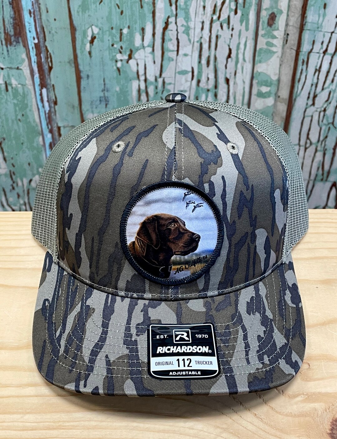 Chocolate Lab Patch Trucker Hat Snap Back Bottomland/loden - Etsy