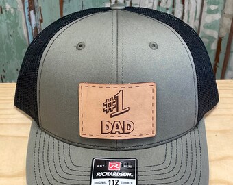 Bluegill Leather Patch Trucker Hat Adjustable Loden/black | Etsy