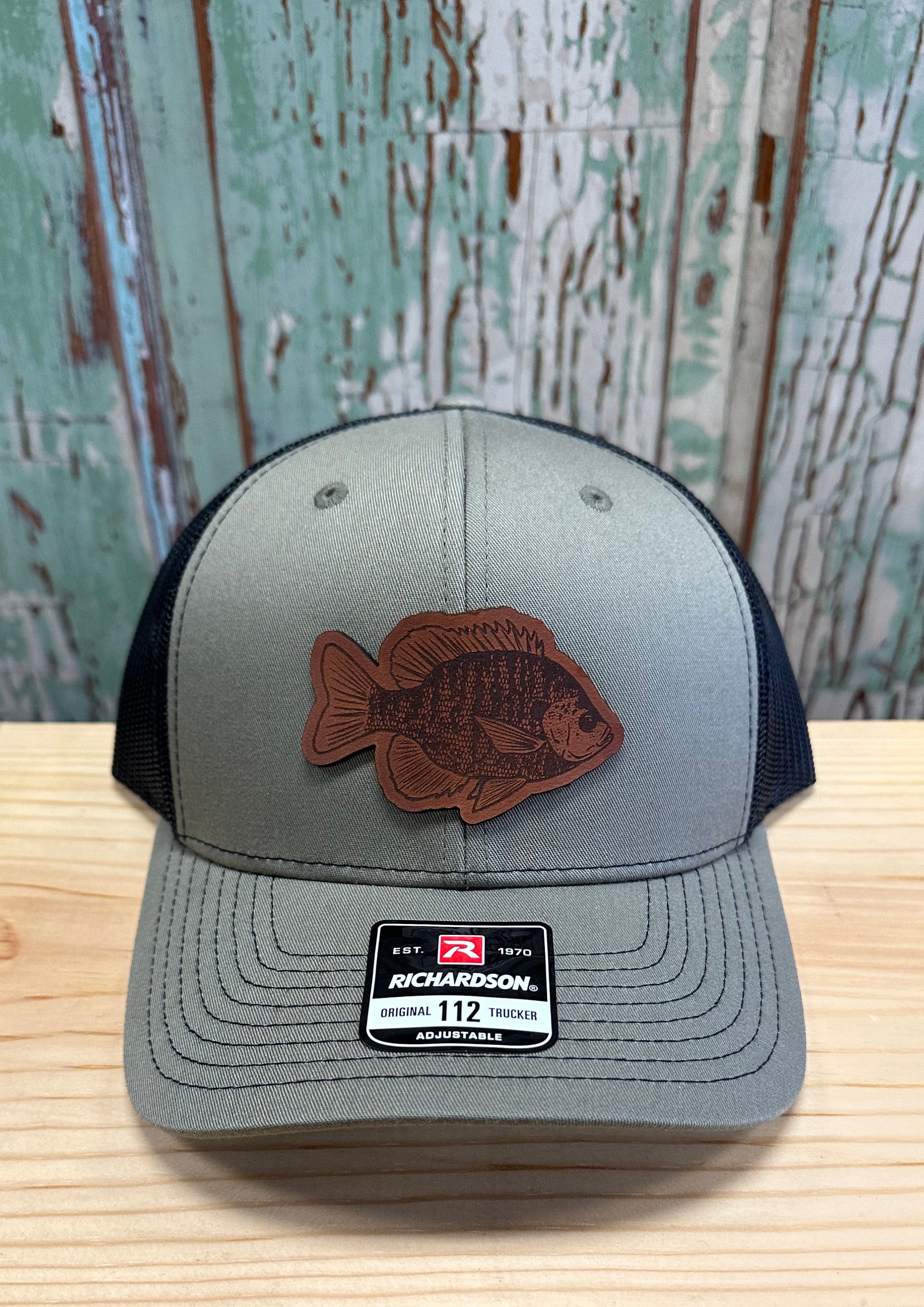 Bluegill Leather Patch Trucker Hat Adjustable Richardson 112 - Etsy