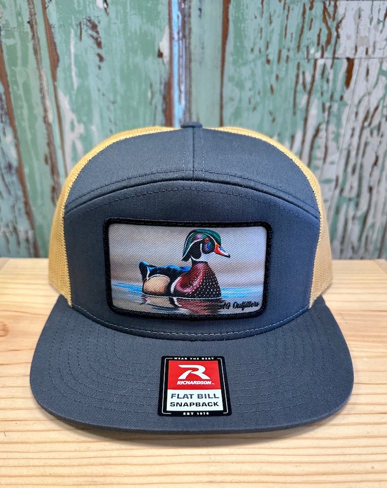 Wood Duck Patch 7 Panel Trucker Hat Snap Back Multiple Colors - Etsy