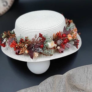 Flower Crown Hat for Boho Wedding, Wedding Flower Crown, Flower Girl ...