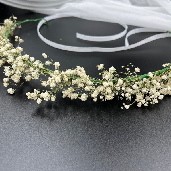 Babys Breath Crown - Etsy