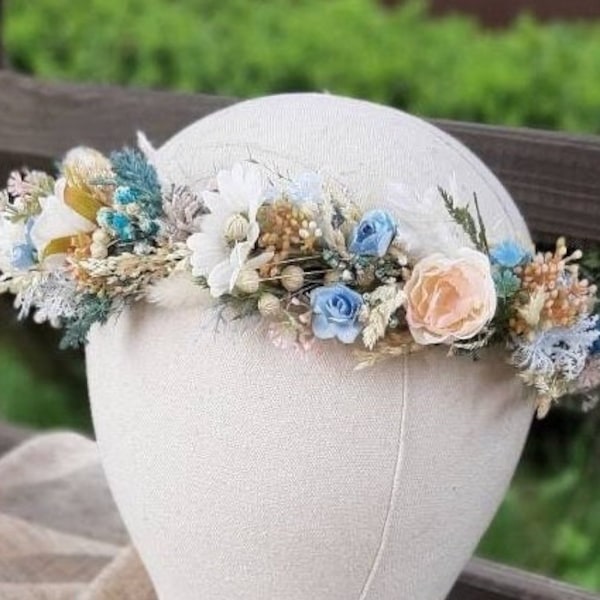 Blue Flower Crown - Etsy