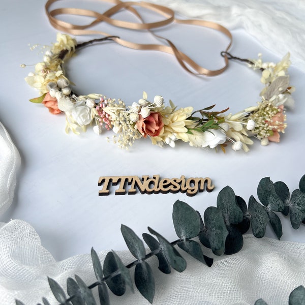 Coral Flower Crown - Etsy