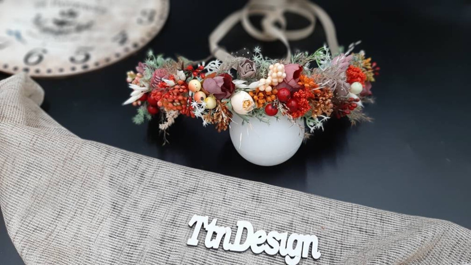Flower Crown Hat for Boho Wedding, Wedding Flower Crown, Flower Girl ...