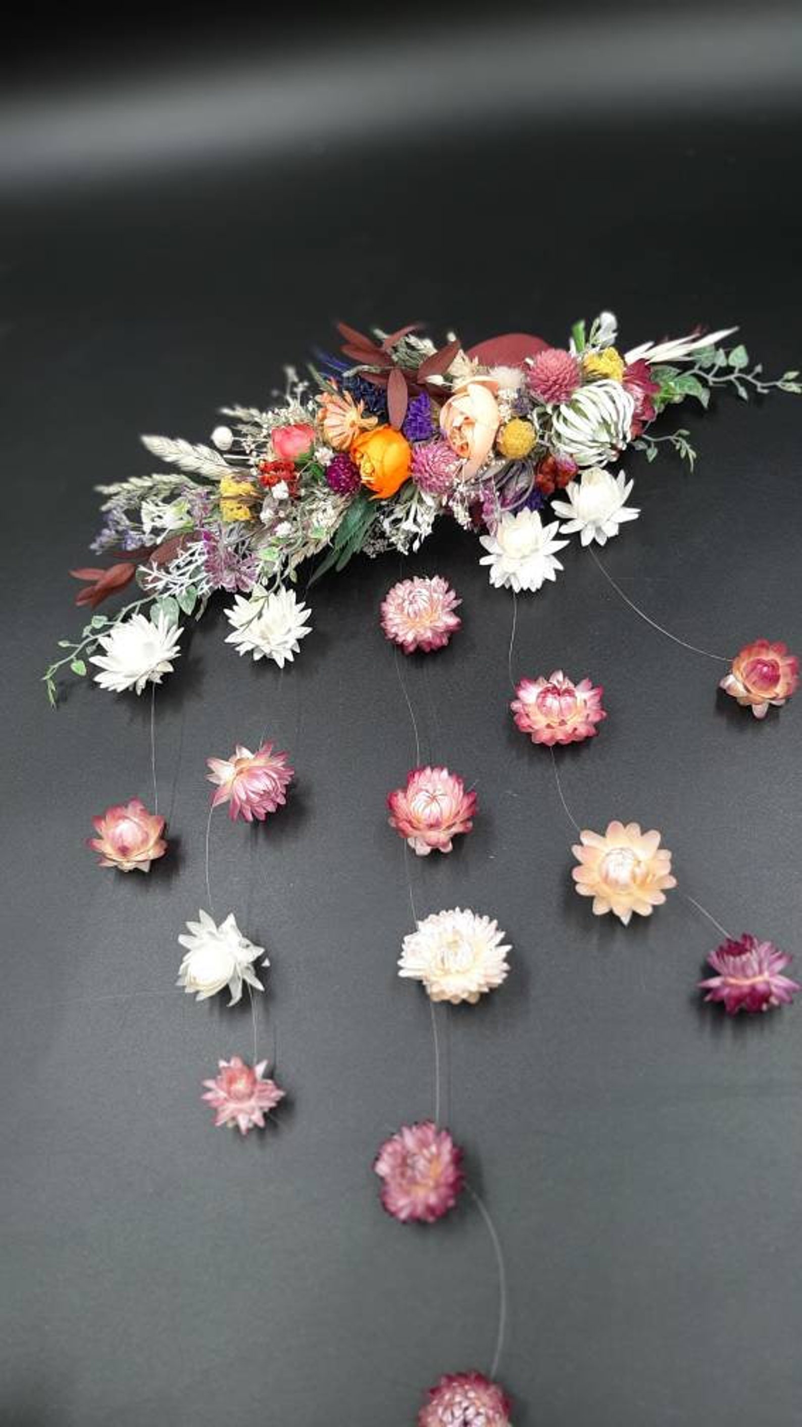 Colorful Flower Comb for Wedding, Bright Bridal Comb, Mexican Flower ...