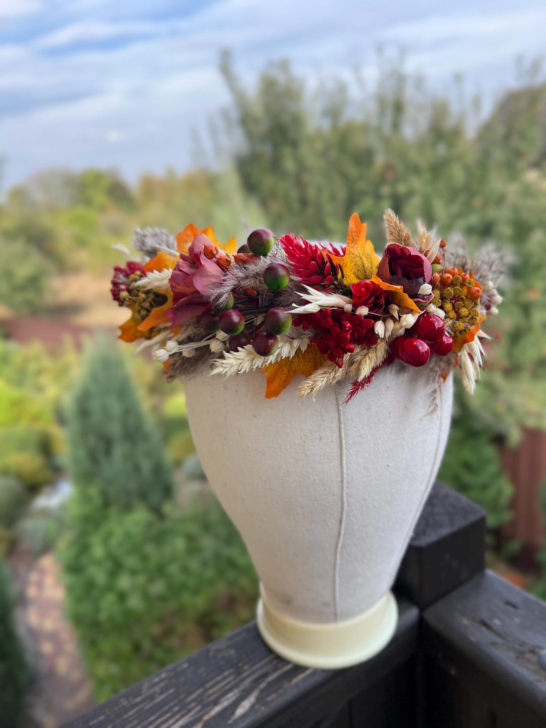 Autumn Flower Crown for Fall Wedding, Maple Leaf Headpiece, Boho Fall ...
