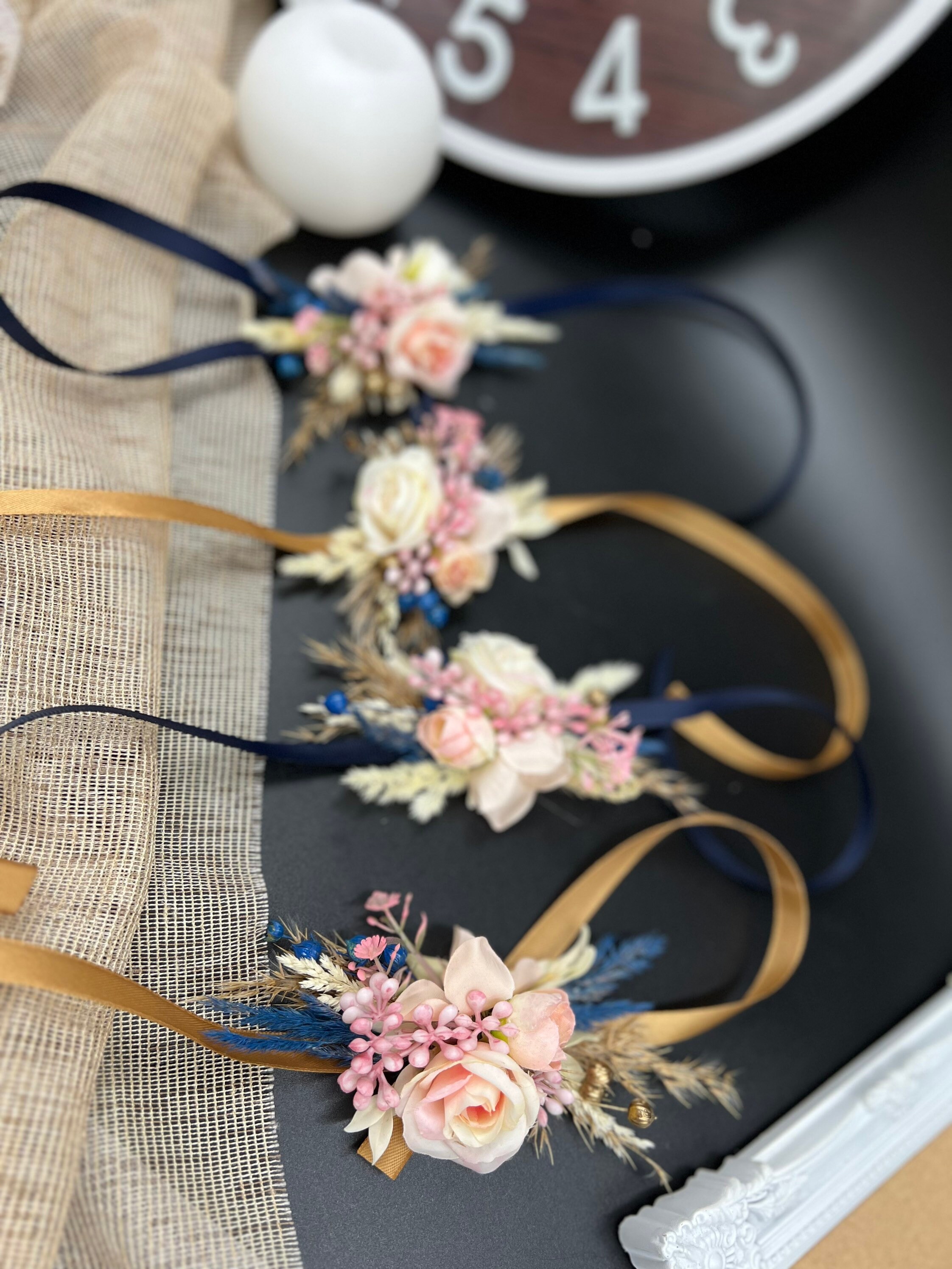 Corsage and Boutonniere Set, Blush Pink Wedding Corsage, Bridesmaid ...