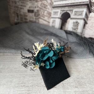 Gothic Teal and Black Wedding Bouquet | Juniper Green Floral ...