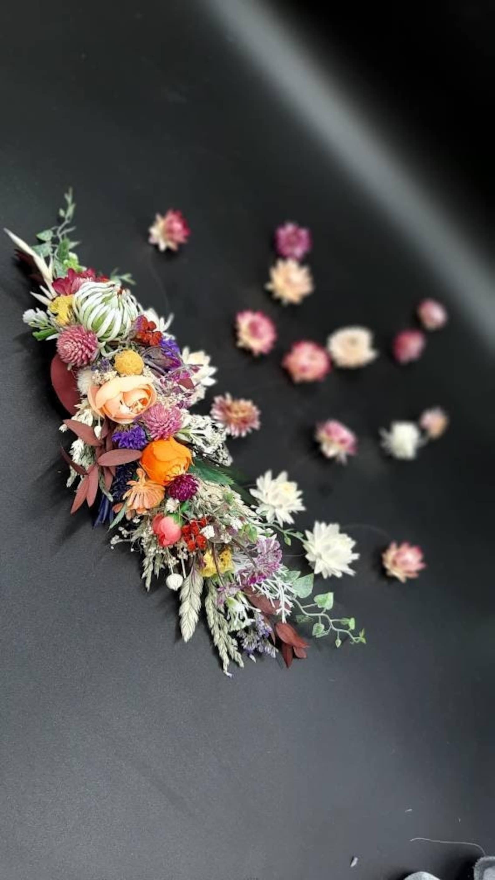 Colorful Flower Comb for Wedding, Bright Bridal Comb, Mexican Flower ...