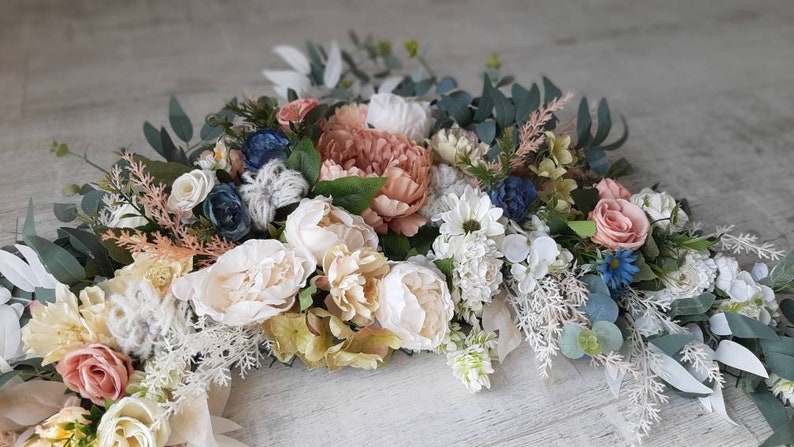 Boho Flower Arch, Boho Flower Swag, Floral Arch, Wedding Arch Flowers ...