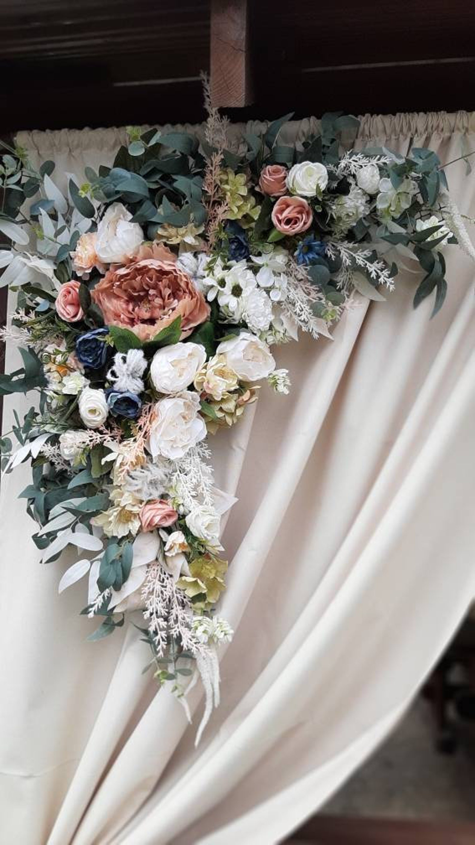 Boho Flower Arch, Boho Flower Swag, Floral Arch, Wedding Arch Flowers ...