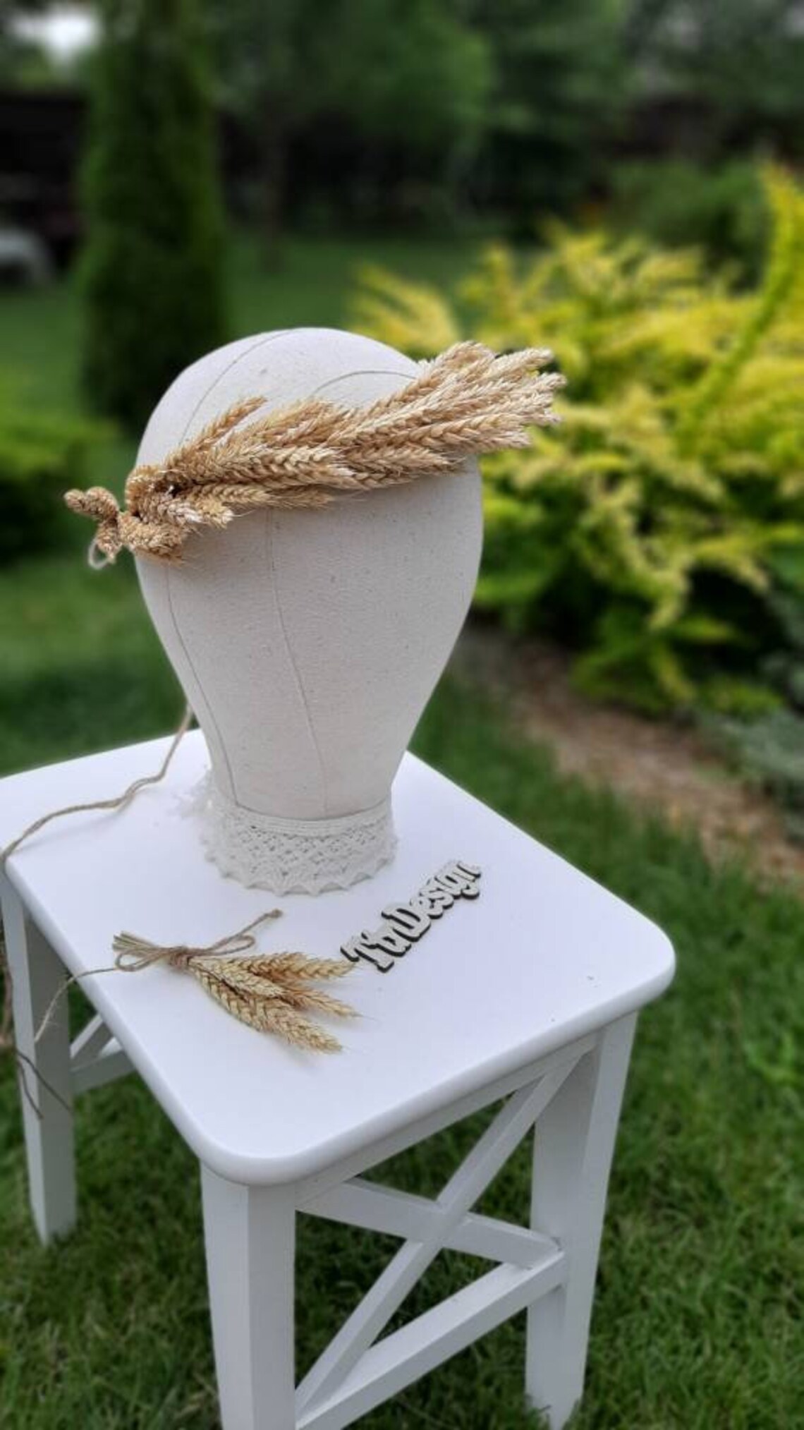 Wedding Crown Wheat Head Crown Harvest Country Boho Farmhouse Style ...