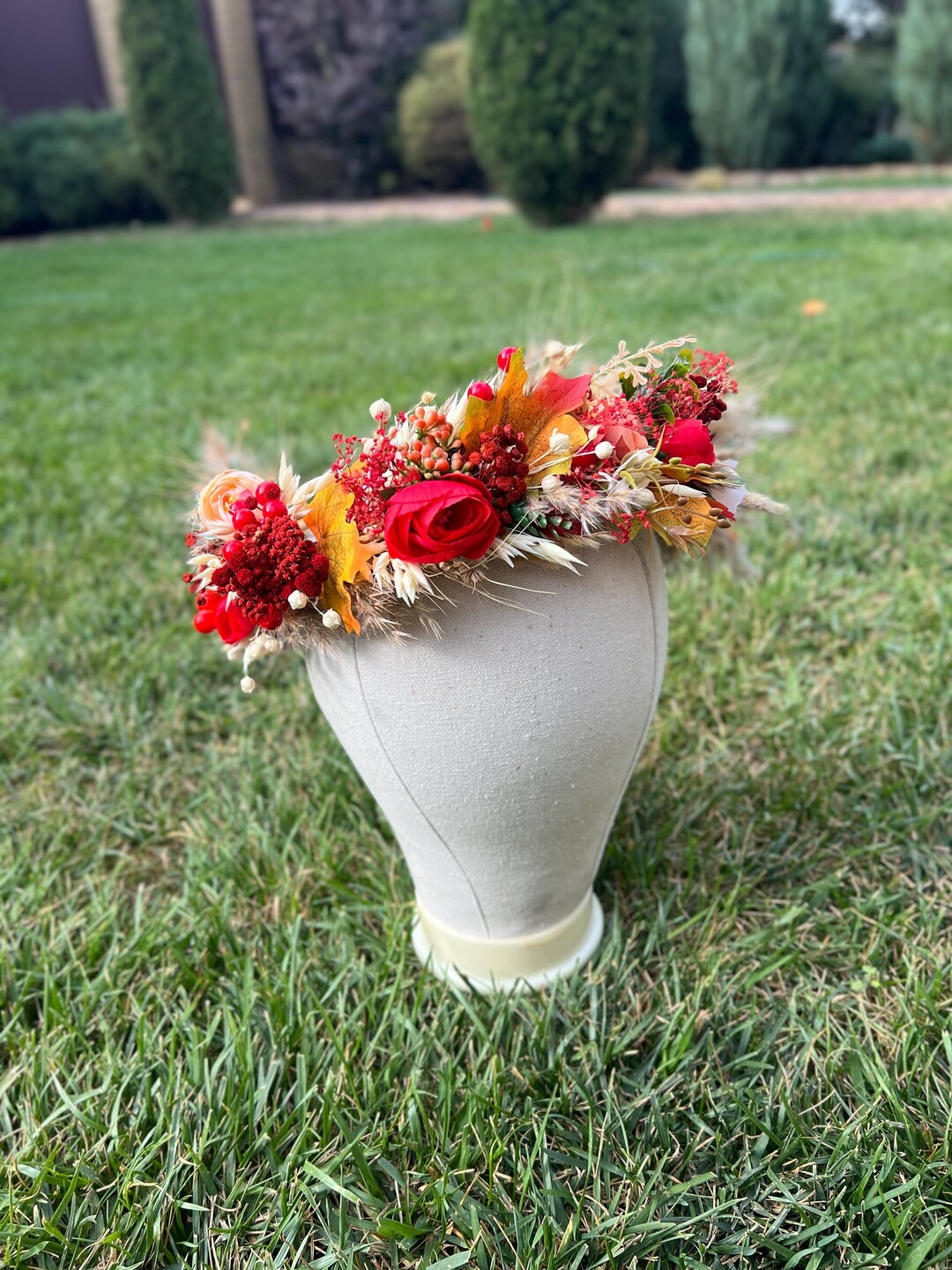 Autumn Flower Crown for Fall Wedding, Maple Leaf Headpiece, Boho Fall ...
