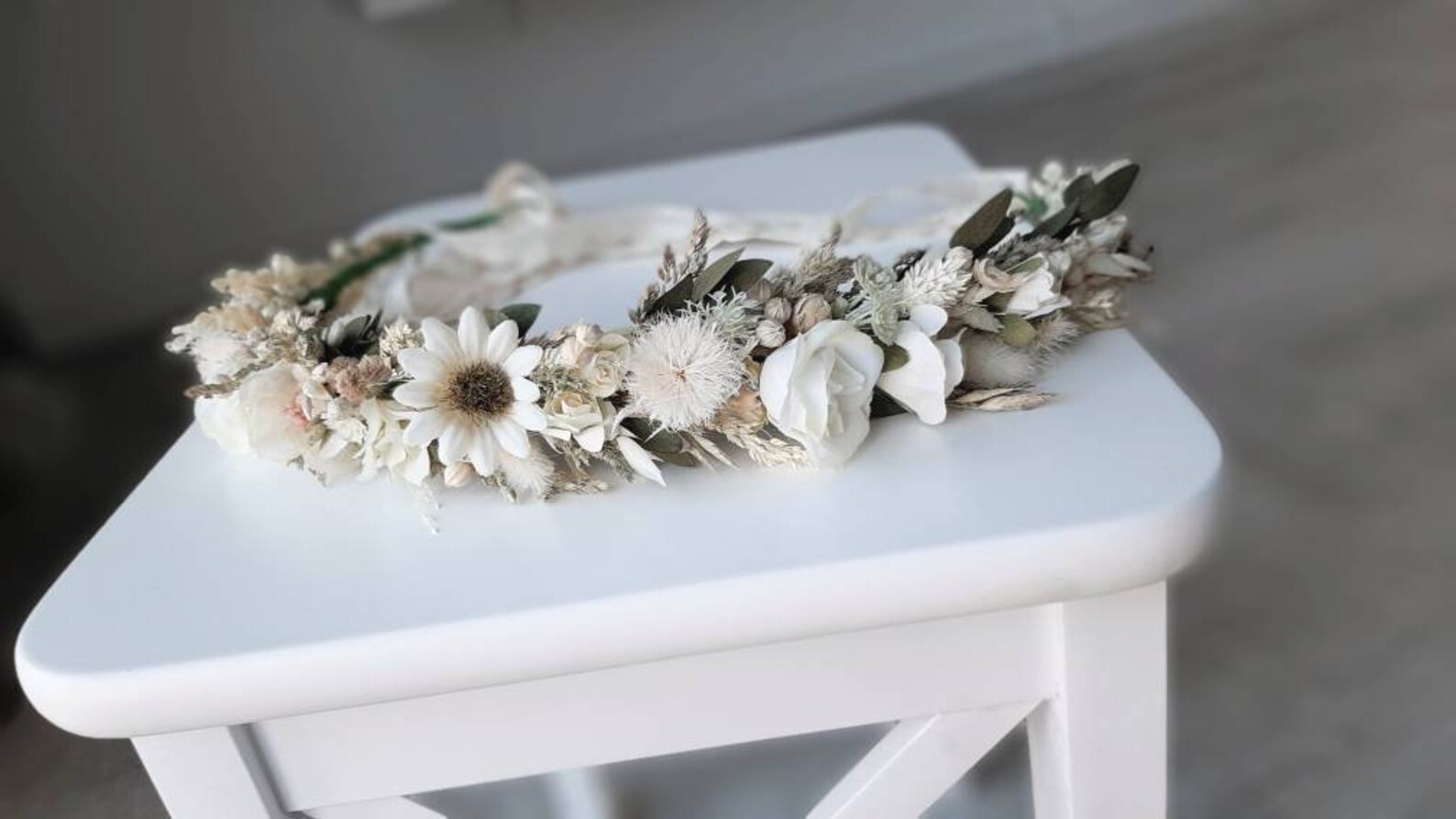 Dried Flower Crown, Ivory Flower Crown, Mommy and Me Flower Crowns ...