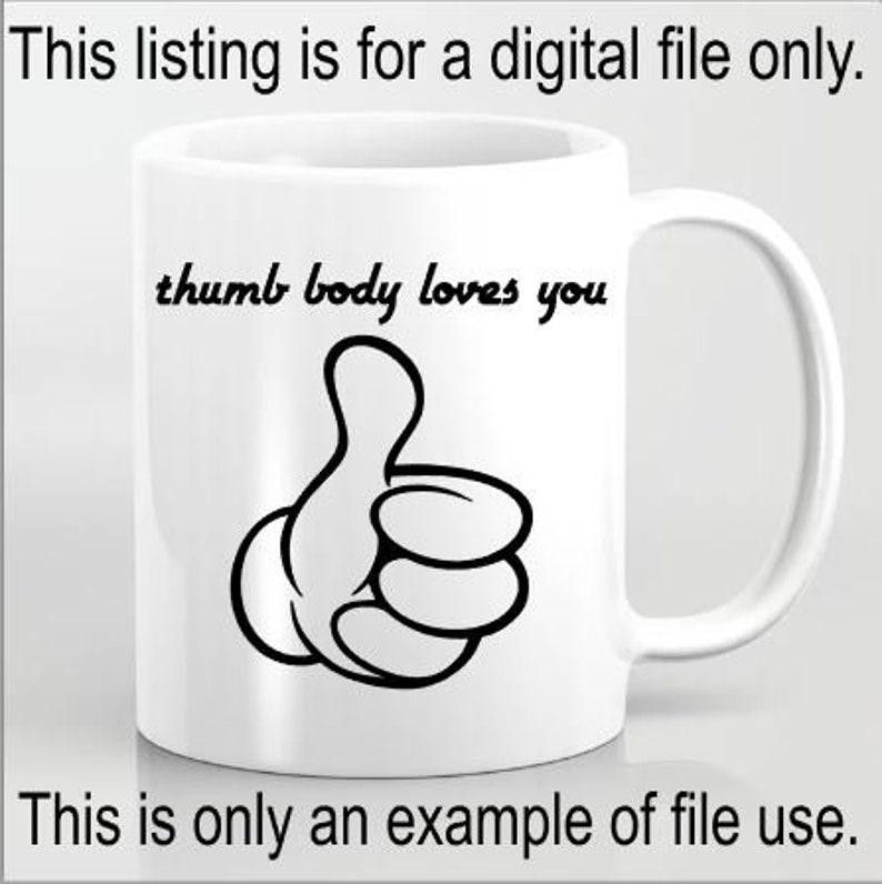 Thumb Buddy Loves You Svg Cut File Cricut Silhouette Funny Valentine ...