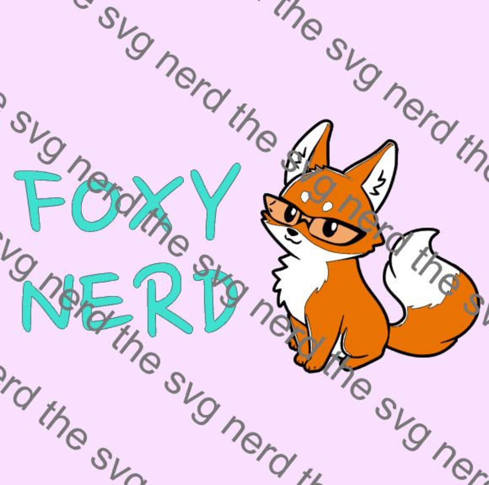Foxy Nerd Valentine Layered SVG Digital Cut File Cricut Silhouette Cameo - Etsy