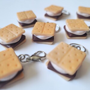 Handmade Polymer Clay S'mores / Smores Stitch Markers/ Stitch Marker ...